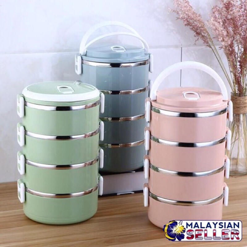 KT 304 KT 4 TIER TIFFIN CARRIER /LUNCH BOX / FOOD CONTAINER / BERKAS ...