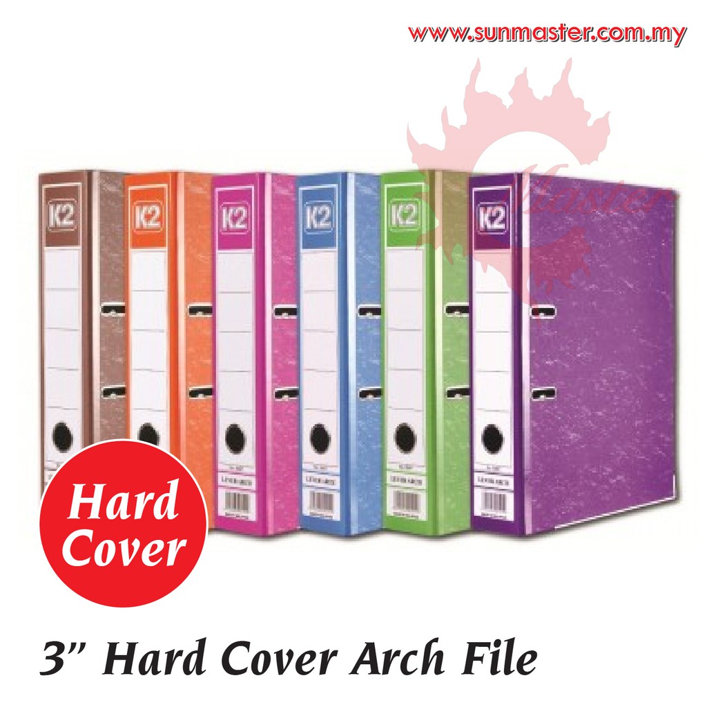 Hard Cover Colour Arch File 3 inch | Lever Arch File | K2 Color Arch ...