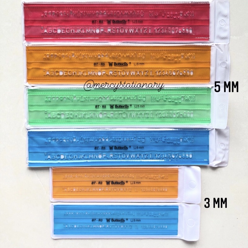 Letter & Number Ruler Templates ABC Lettering Stencil set Mall Mall ...