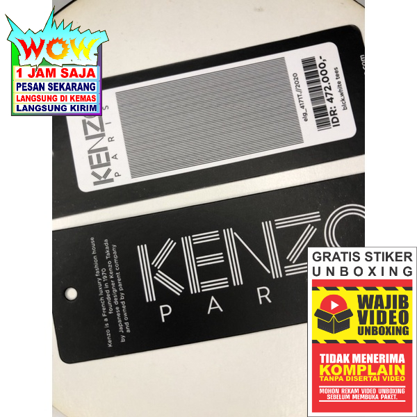 KENZO LABEL TAG HANGTAG NAME TAG SUPER PREMIUM CO 1X SEND 600PCS ...