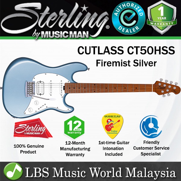 Sterling Cutlass CT50HSS Poplar Body Electric Guitar With Tremolo ...