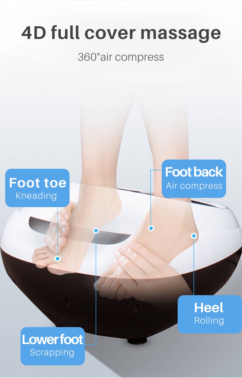 JINKAIRUI Electric Foot Massager Shiatsu Kneading Foot Massage Air ...