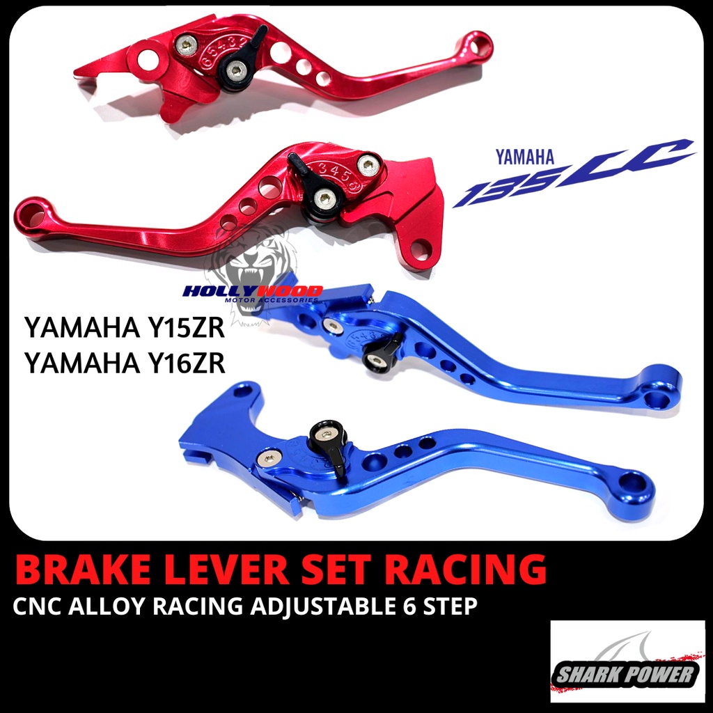 YAMAHA LC135 Y15 Y16 BRAKE & CLUTCH LEVER RACING ADJUSTABLE ALLOY CNC ...