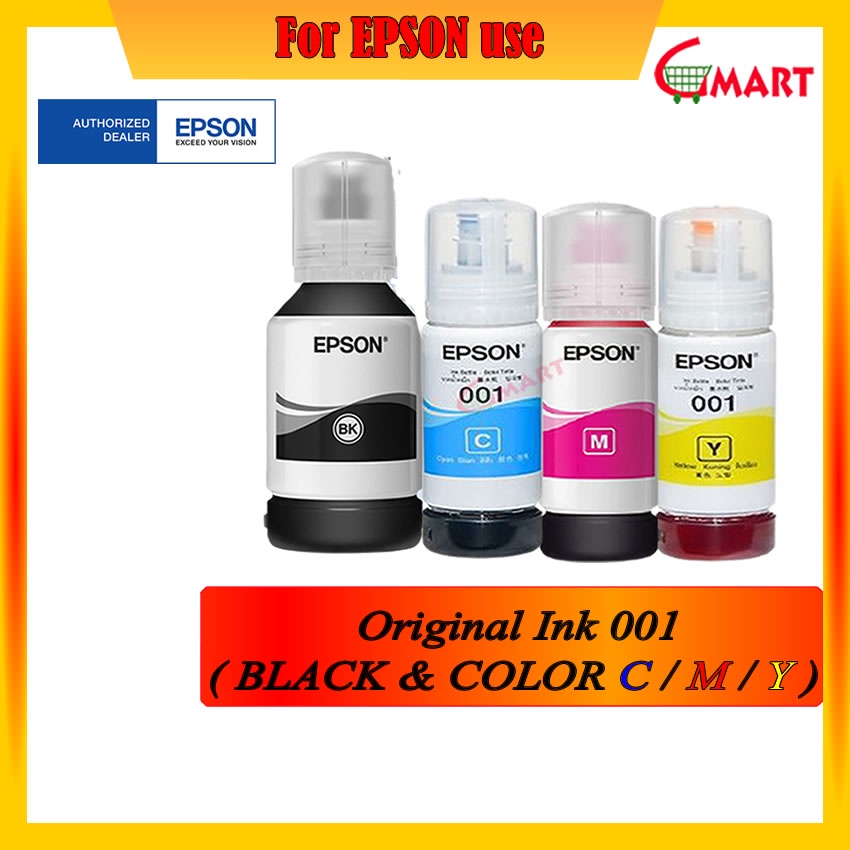 EPSON 001 Original Ink for L4150 L4160 L6160 L6170 L6190 Printer (NO ...