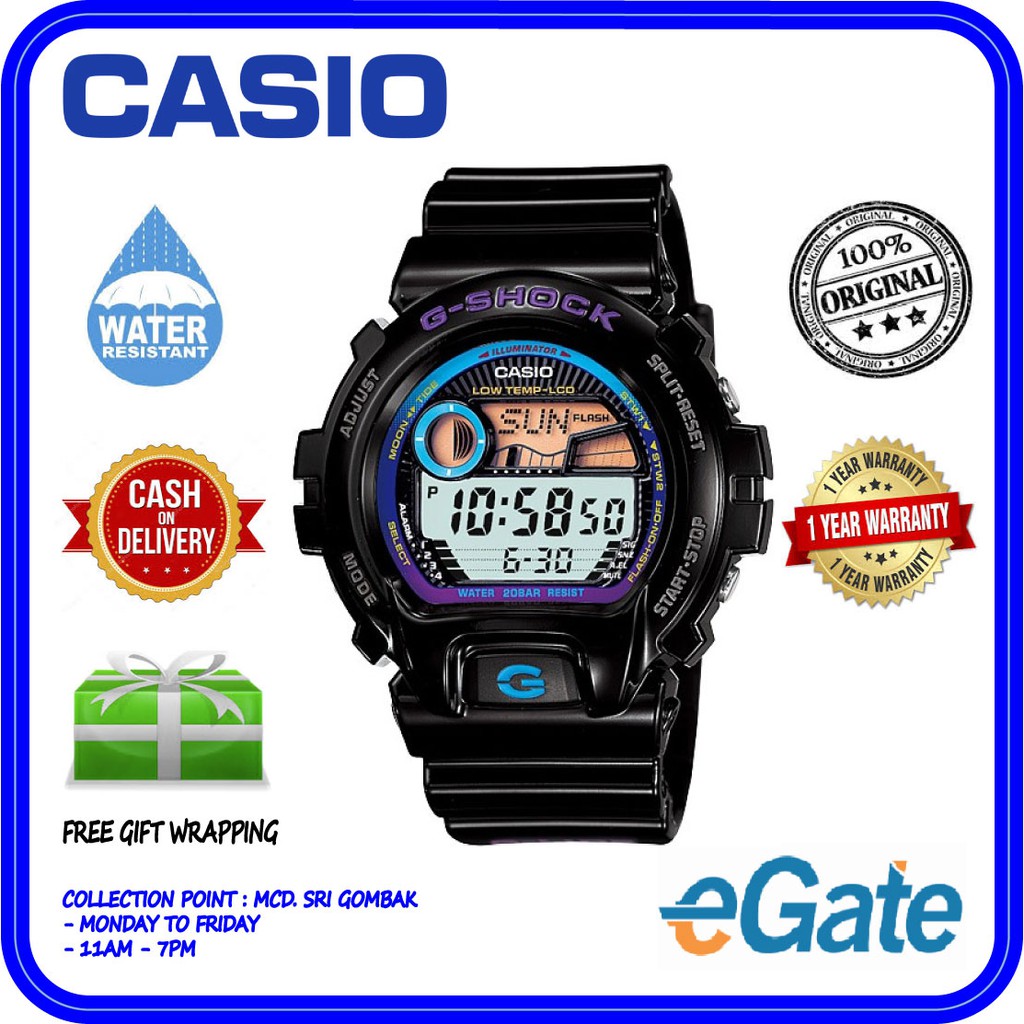 (2 YEARS WARRANTY) Casio G-Shock GLX-6900-1D Men Sporty Digital G-Lide ...