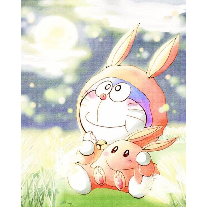 DROFE Doraemon Collection Paint By Numbers Wall Art On Canvas (40 x ...