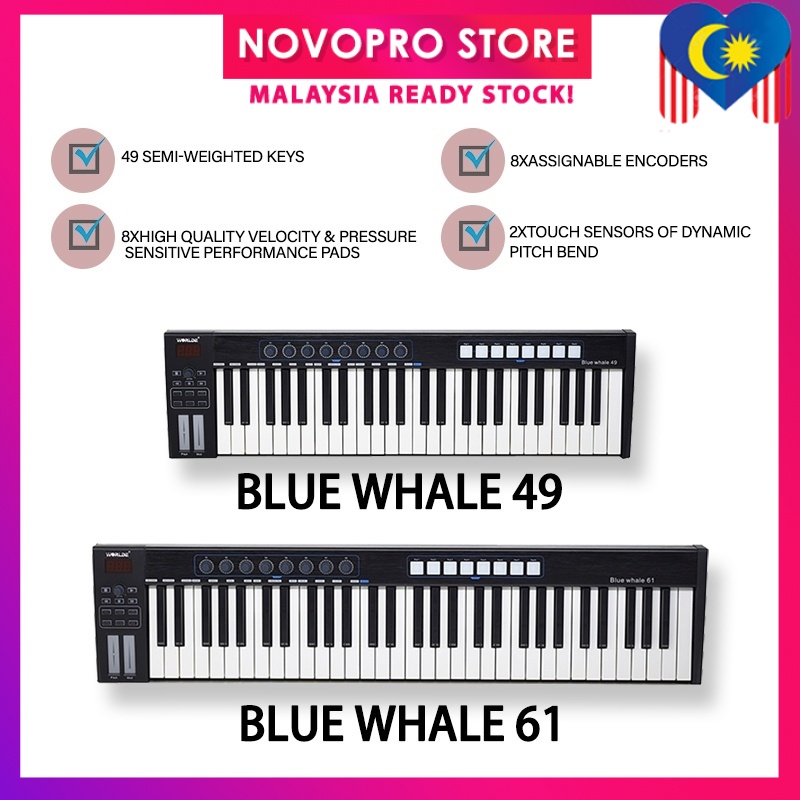 (Malaysia Stock) Worlde BLUE WHALE 49 / BLUE WHALE 61 Portable USB 49 ...