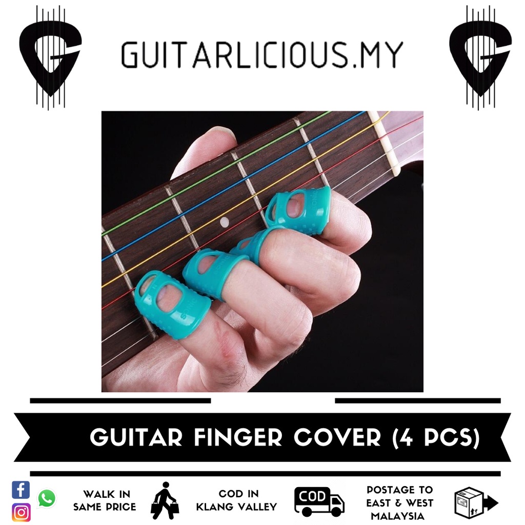 Finger Cover / Protectors (4 pieces) - (AS01) Guitar Silicone Finger ...