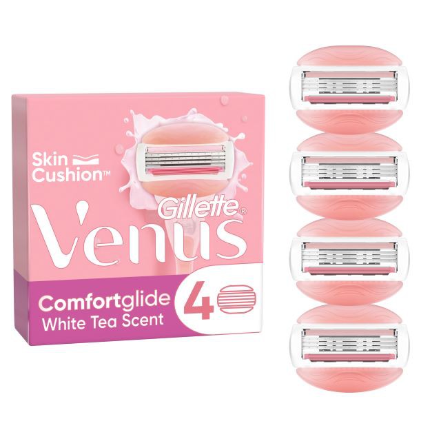 Gillette Venus Comfortglide White Tea Scent with Gel bars Women's Razor ...