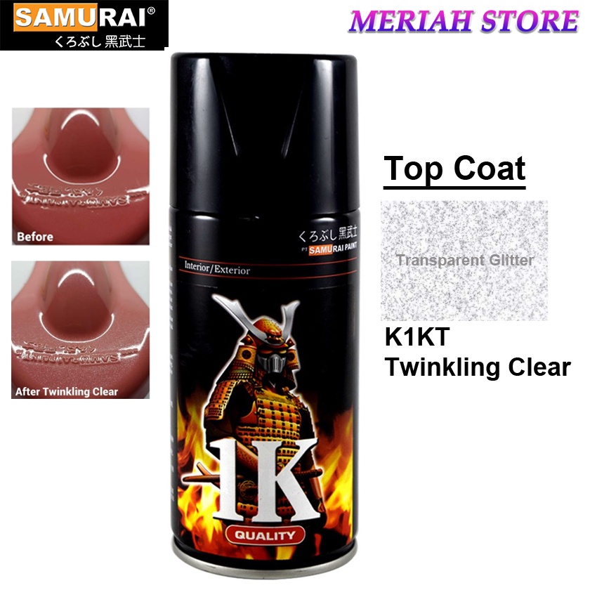 Samurai K1KT Twinkling Clear (Top Coat) Aerosol Spray Paint 300ml ...