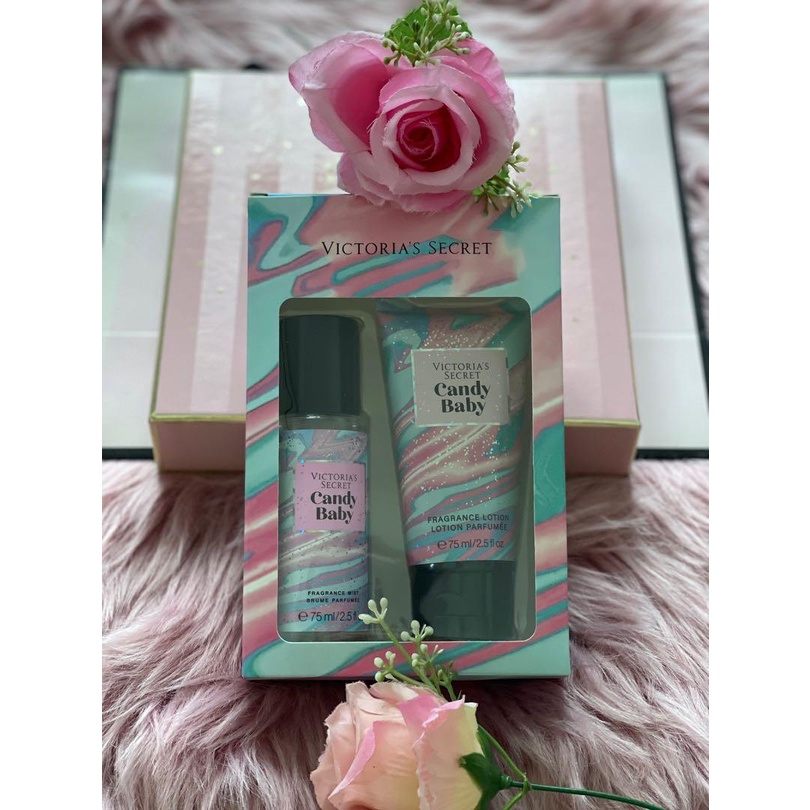Victoria's Secret Candy Baby Gift Box 2in1 Lotion & Mist 75ml | Shopee ...