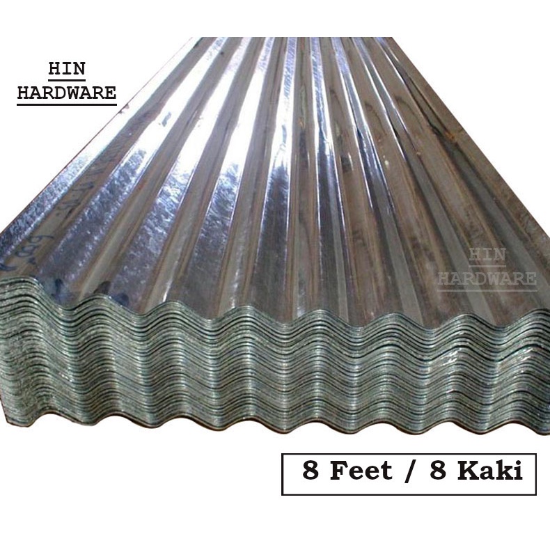 HIN 8 Feet Corrugated Metal Zinc Roof Sheet / Atap Zink Ombak / Zinc ...