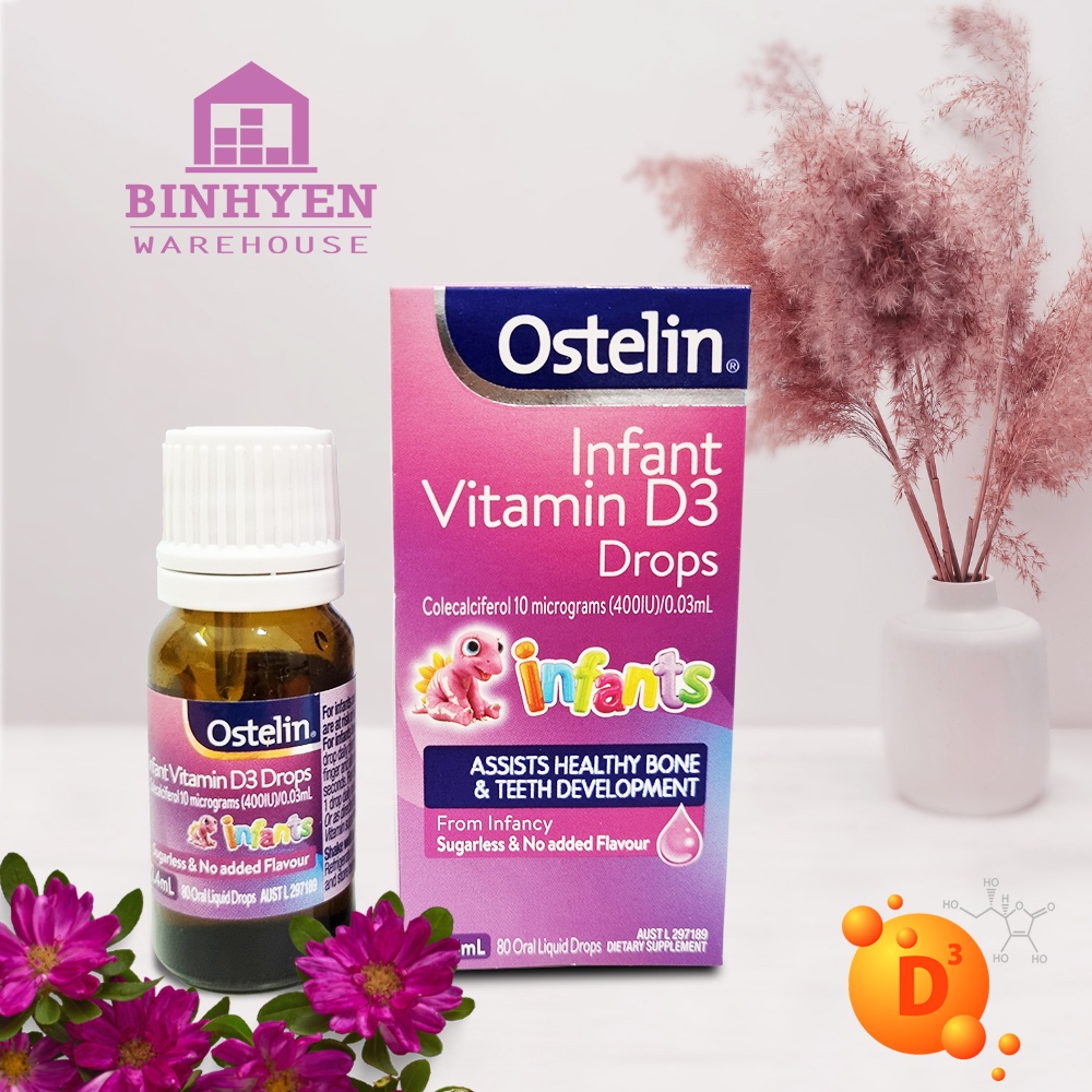 Ostelin Vitamin D3 for Babies from Newborn Convenient Drops and ...