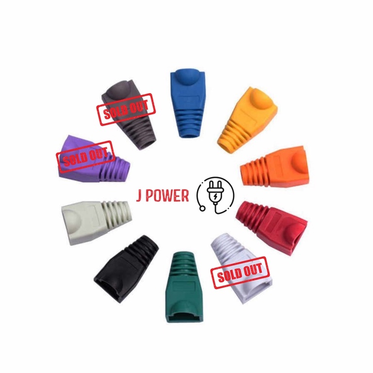 10PCS Cat5 Cat6 RJ45 Rubber Protector Cap / Rubber Boot / Network Lan ...