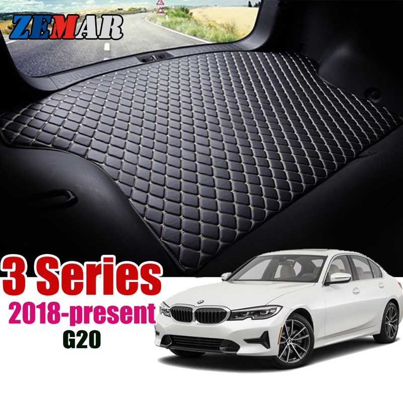 Premium Leather Car Trunk Mat for BMW 3 Series G20 330i 320i 2019-2022 ...