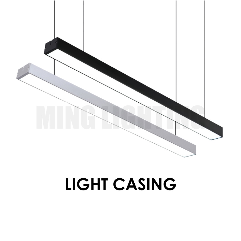 Linear Pendant Lamp Light LED Office Light T8 Casing Kalimantang 2FT 4FT Tube Ceiling Lighting ...