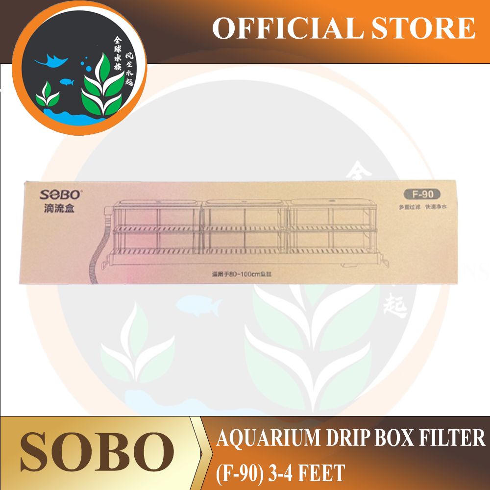 SOBO AQUARIUM DRIP BOX FILTER (F-90) 3-4 feet aquarium ( 6 boxes ...