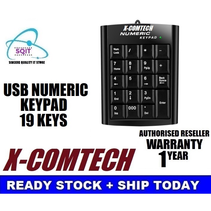 X-COMTECH Numeric keypad USB wired Numeric Keypad Number Keyboard ...