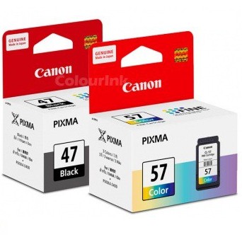 Canon PG-47 Black CL-57 Color Ink Cartridge ( PIXMA E400 E410 E460 E470 ...