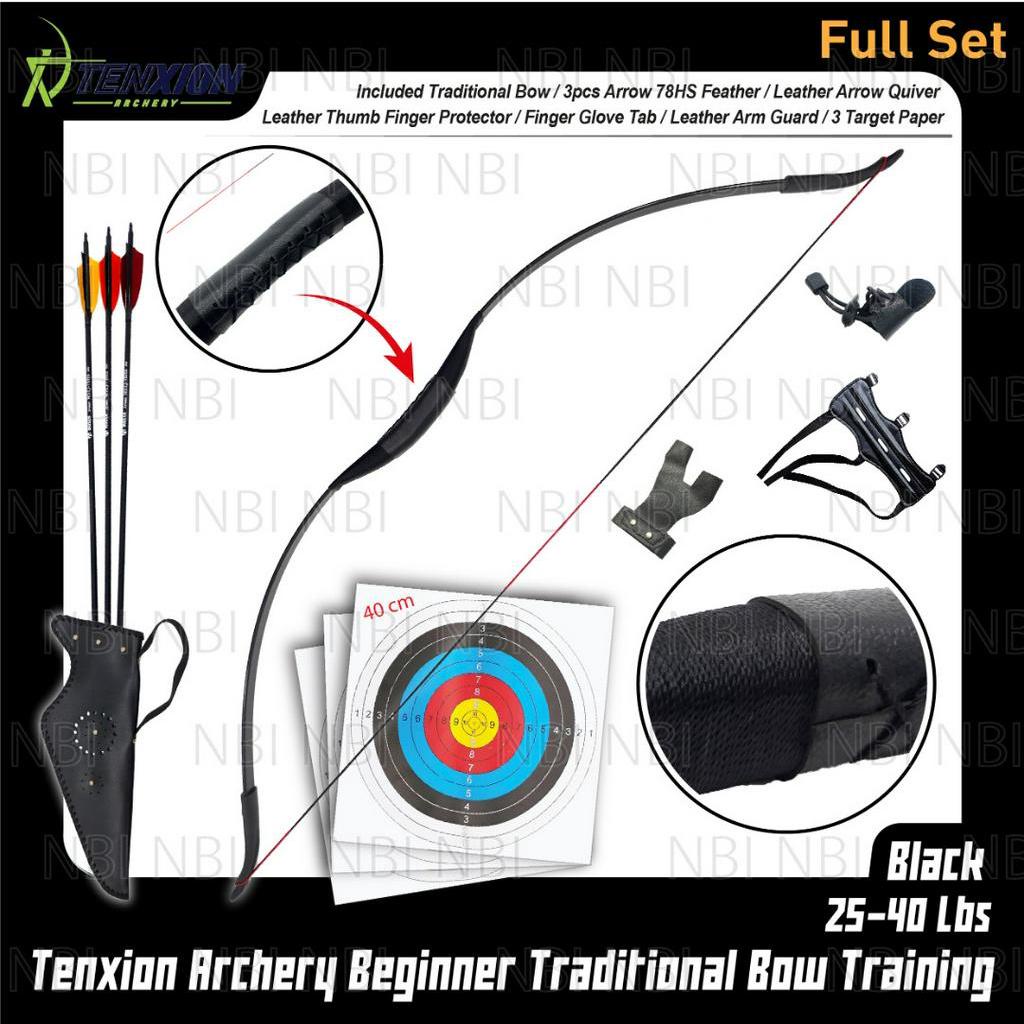 TenXion Archery Beginner Traditional Bow Busur Tradisional Anak Panah ...