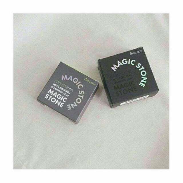 April Skin Magic Stone Cleansing Soap Set (Black + Marble) | Shopee ...