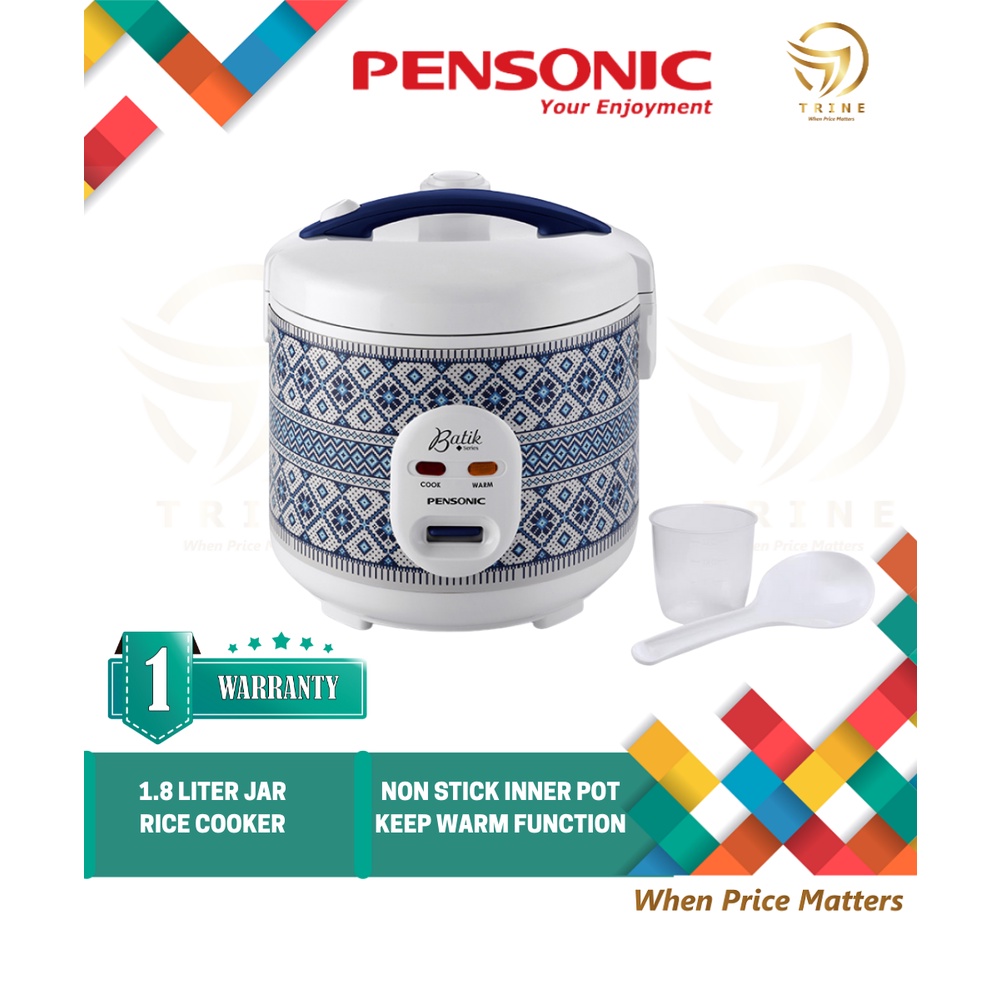 Pensonic Batik Series Jar Rice Cooker 1.8L PSR-1801 PSR1801 / PSR-1808B ...