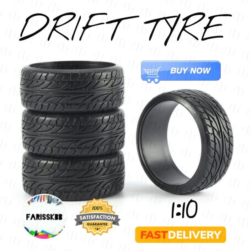 4pcs 1/10 Grain Drift RC On-road Car Plastic Hard Tires 26mm KYOSHO ...