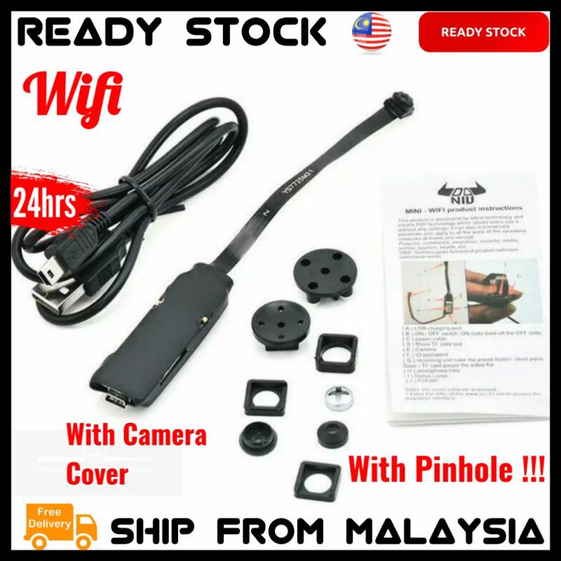 [ With Pinhole ] WiFi Mini Pinhole Hidden Camera Wireless Mini Nanny ...