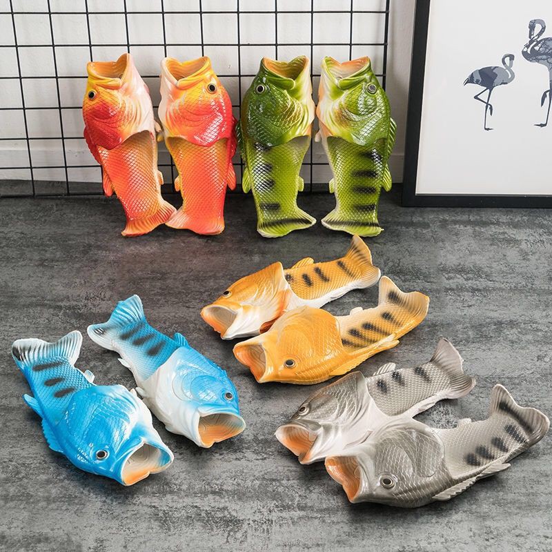 Fish slippers beach fish slippers creative funny fish-shaped slippers ...