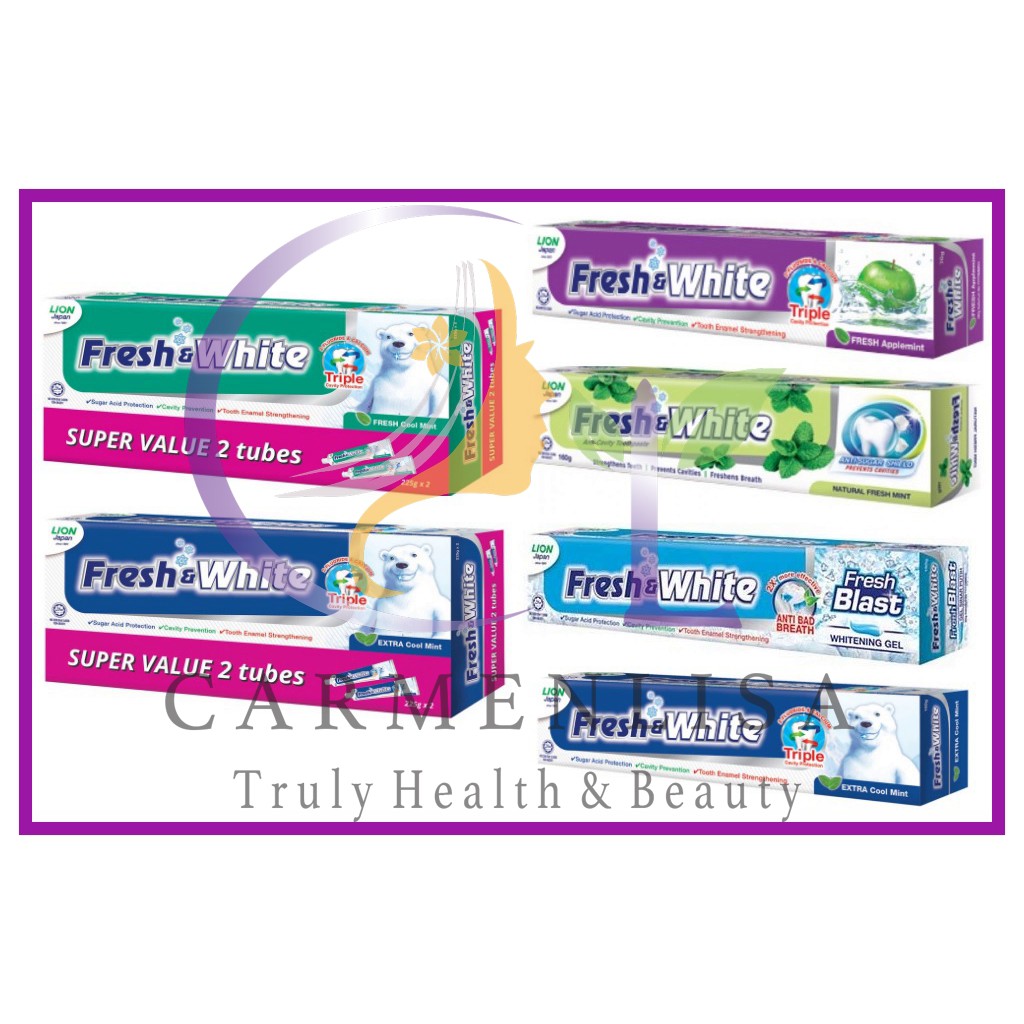 Ubat Gigi Fresh & White Toothpaste 160g x 1 / 225g x 2 | Shopee Malaysia