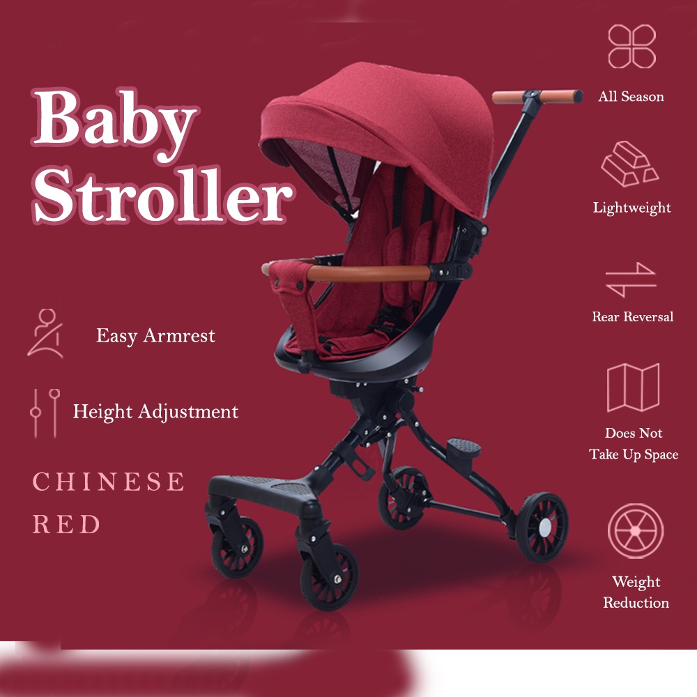 QB T039 Foldable 2 Way Magic Stroller (Light Weight) With Canopy Kids ...