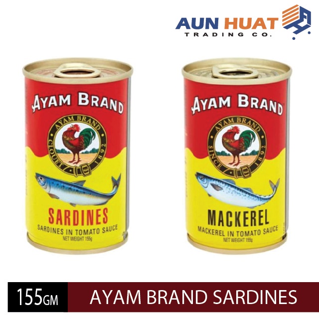 AYAM BRAND SARDINE / MACKEREL IN TOMATO SAUCE 155GM | Shopee Malaysia