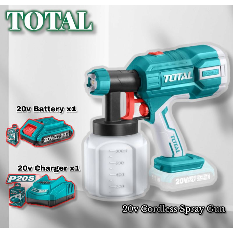 🔥Ready Stock 🔥 20v Total Cordless Spray Gun / Mesin Tembak Cat Cordless ...