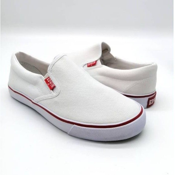 EDWIN Clearance Stock EW207 Canvas White Shoe /白色布鞋 (有黄点) /kasut kain ...