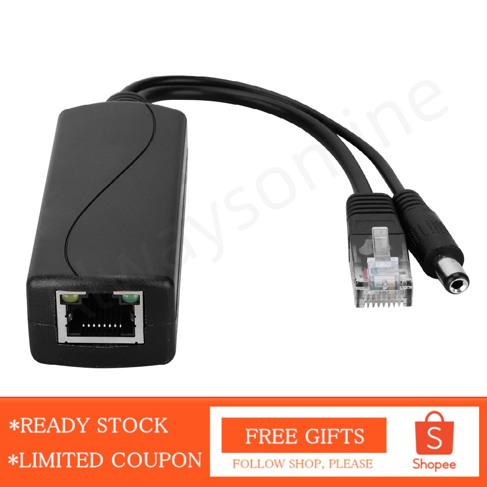 [READY STOCK] POE Connectors Adapter Cable Splitter Injector Power ...