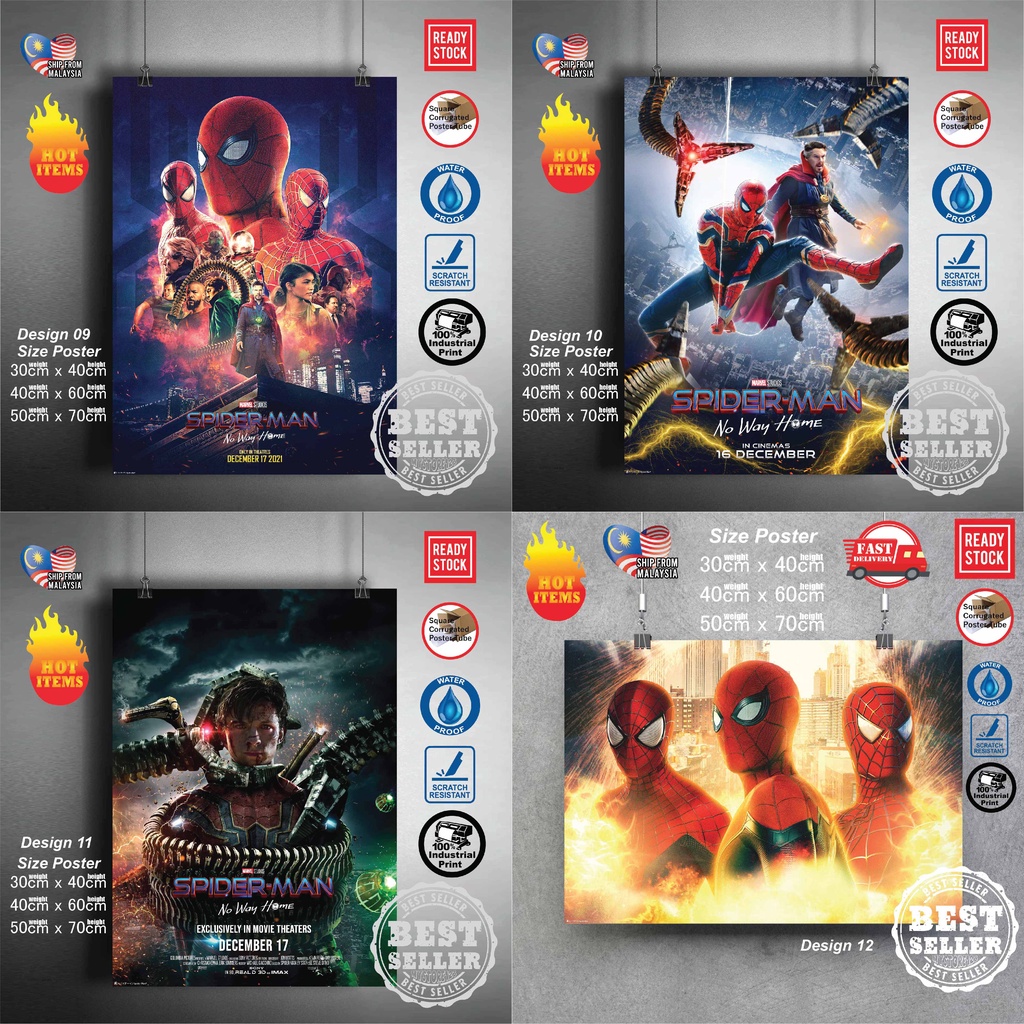 (READY STOCK)Marvel Poster Spider-Man No Way home Poster The Avengers ...