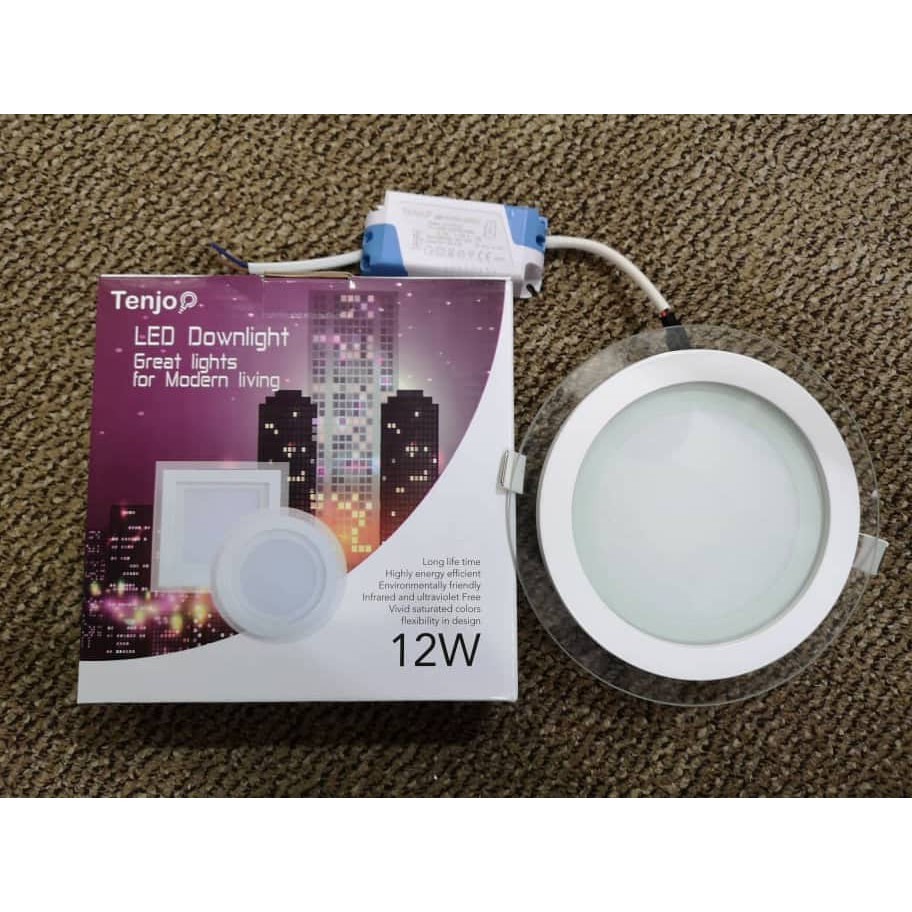 TENJO 4" 12W ROUND GLASS LED DOWN LIGHT/97RD 12W | Shopee Malaysia