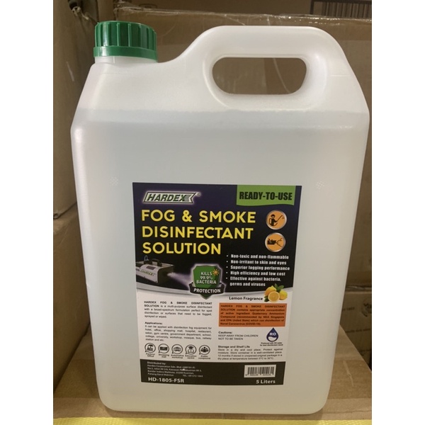 5L HARDEX FOG & SMOKE DISINFECTANT SOLUTION (SANITIZER) | Shopee Malaysia