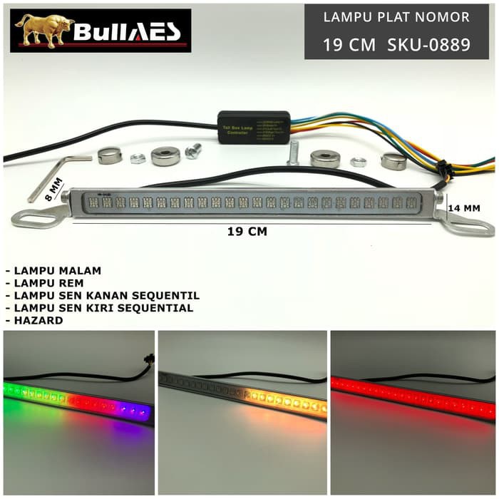 5 IN 1 19 CM NUMBER PLATE LED LIGHT I Number Plate Spotlight SKU-0889 ...