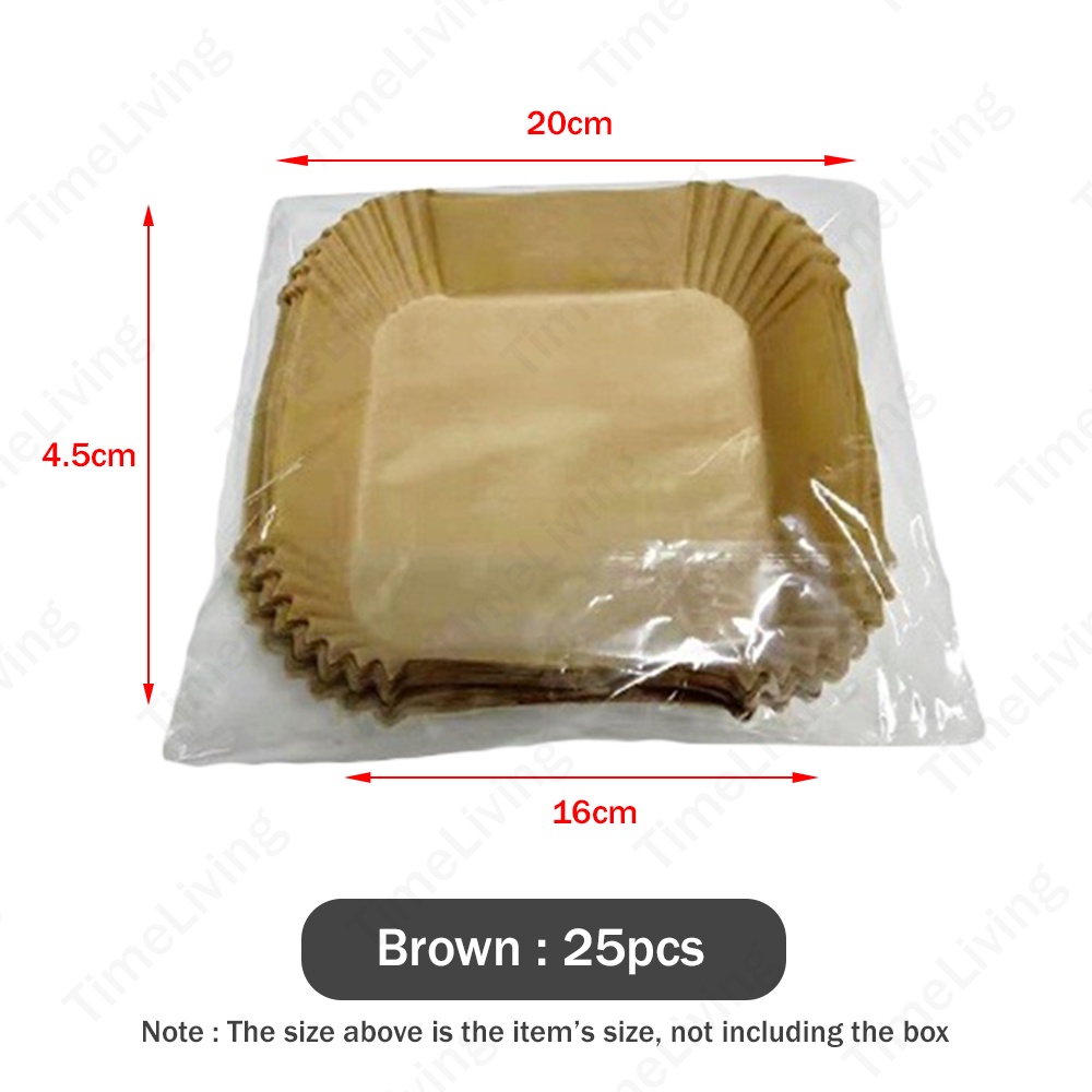 100 50pc 24cm 20cm Square Air Fryer Disposable Baking Papers Non-Stick ...