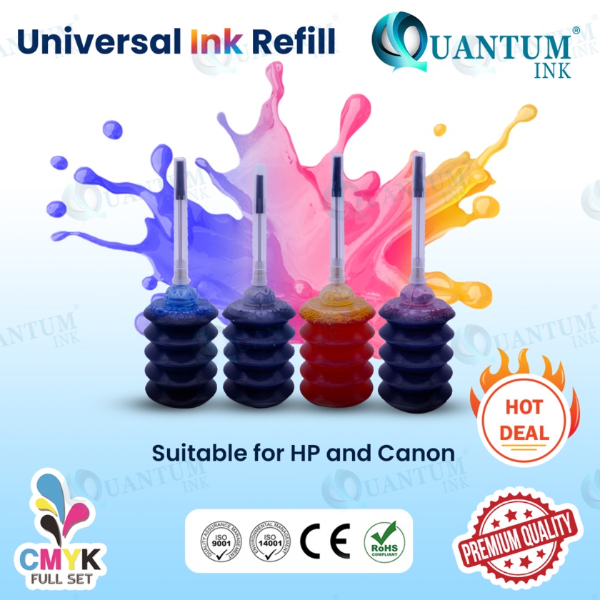 Universal Inkjet Printer Refill Ink 30ml for HP 680 682 and Canon PG-47 ...