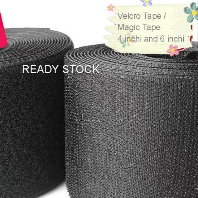 VELCRO TAPE 4 INCHI / 6 INCHI Magic Tape Lebar | Shopee Malaysia