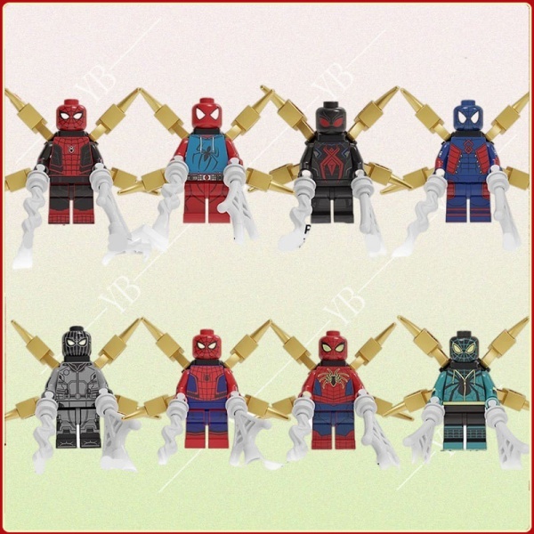 Building Block Toys Superhero Series Spider-Man Dark Suit and Insert ...