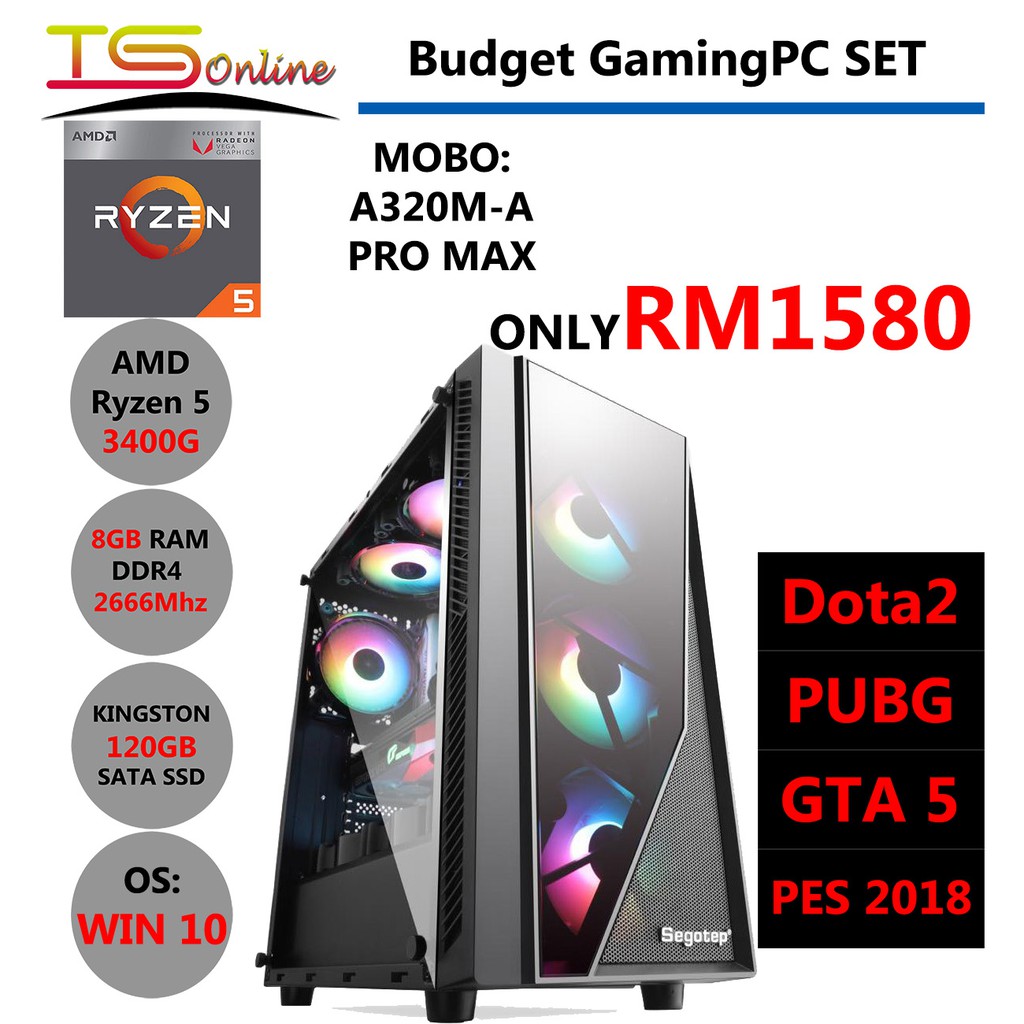 AMD Ryzen 5 budget Gaming Desktop | Shopee Malaysia