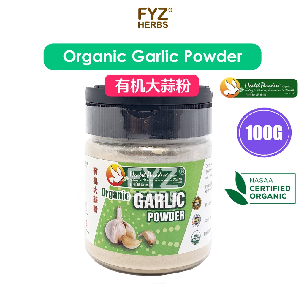Health Paradise Organic Garlic Powder (Bottle) - 100g 有机大蒜粉 | Shopee ...