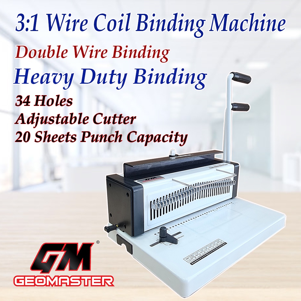 GM 3:1 Wire Binding Machine For Calender , Note Book , Wire Comb , Double Wire | Shopee Malaysia