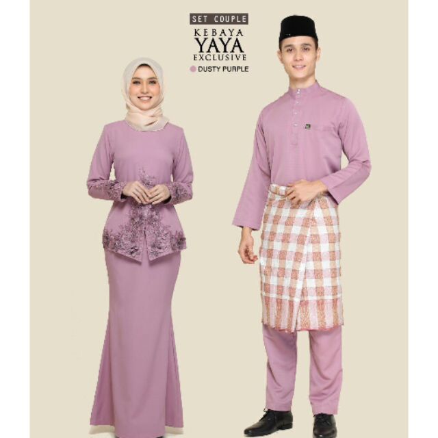 COUPLE SET - KEBAYA YAYA & BAJU MELAYU SAKURA | Shopee Malaysia