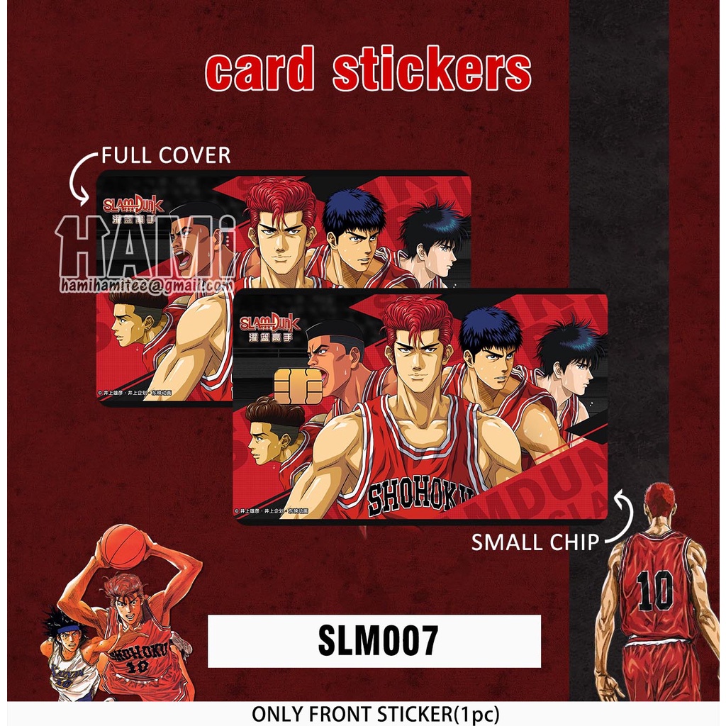 SLAM DUNK CARD STICKER - SLAM DUNK KAD STICKER - SHOHOKU CARD STICKER ...