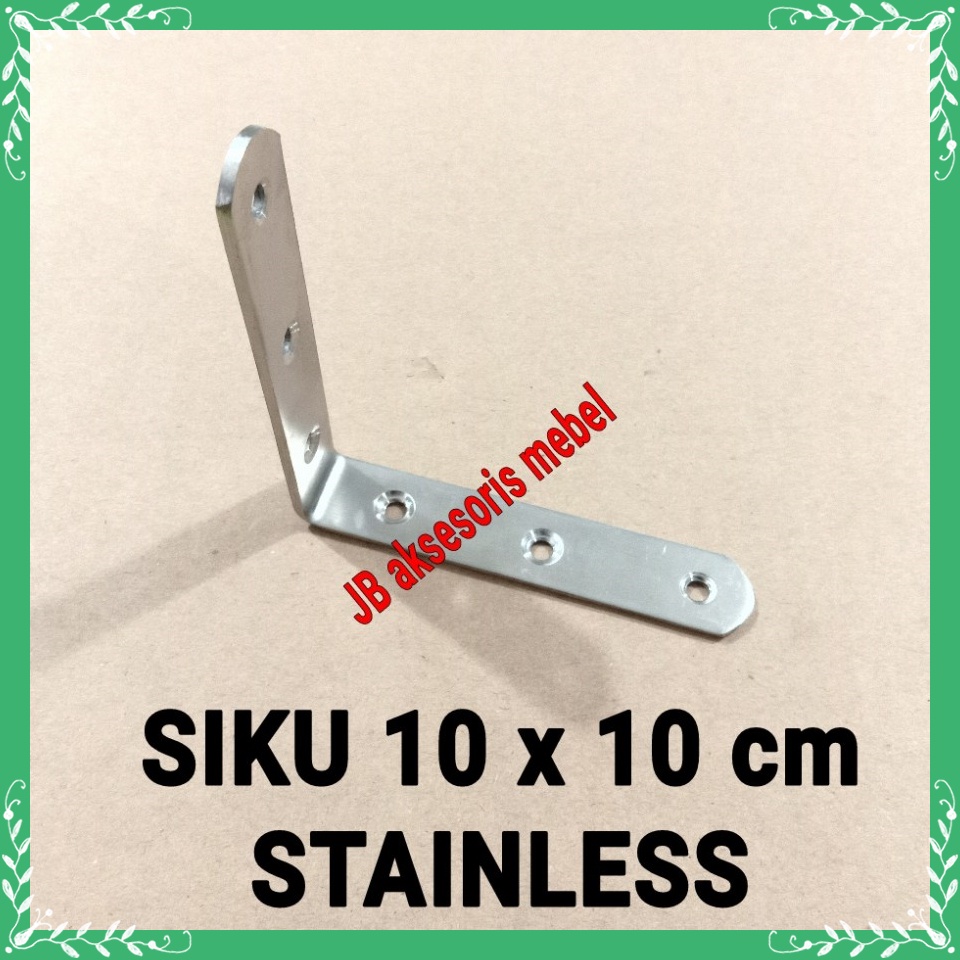 Plate Elbow Rack L 10x10 cm Stainless STEEL / Elbow L 10x10 cm STAINLES ...