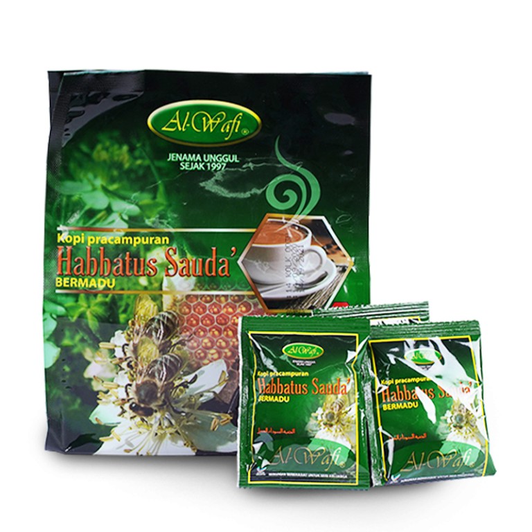 Alwafi Kopi Pracampuran Habbatus Sauda Bermadu 20g x 20’s( Beg) | Shopee Malaysia